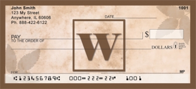 Monogram Checks - Your Initial Letter On Monogrammed Checks