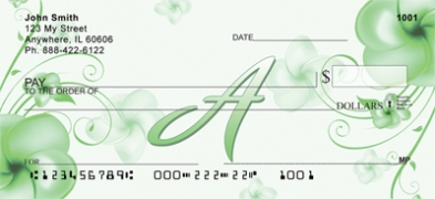 Monogram Personal Checks - Your Initial Letter On Monogrammed Checks